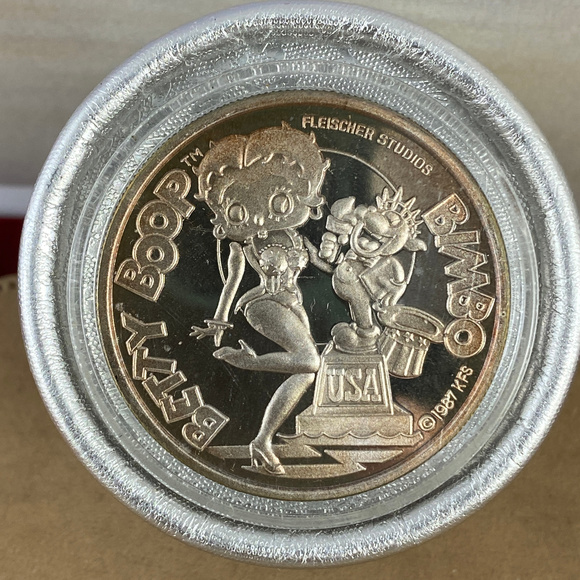 Betty Boop | Jewelry | Vintage Betty Boop Ounce 999 Silver Lucky Coin ...